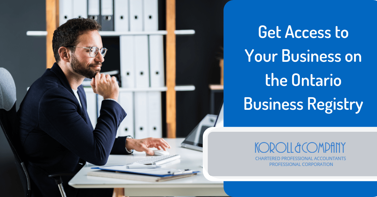 Get Access to Your Business on the Ontario Business Registry